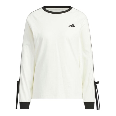 Adidas/阿迪达斯正品2025女士时尚宽松圆领亲肤针织长袖T恤KG3859