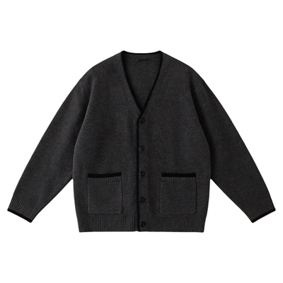 INKNOTS羊毛针织开衫口袋毛衣潮