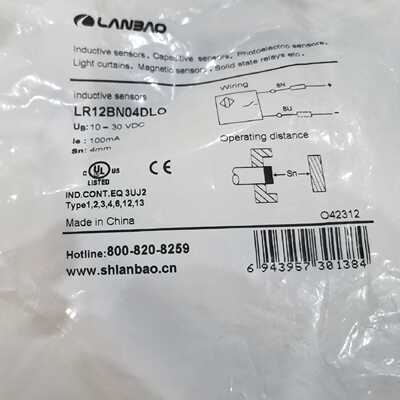 售前询价上海兰宝感测器LANBAO接近开关，有两个一起100，LR1拍前