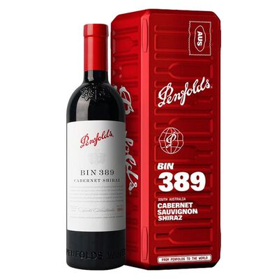 奔富bin389赤霞珠西拉干红葡萄酒750ml澳洲原装进口宴请送礼盒装