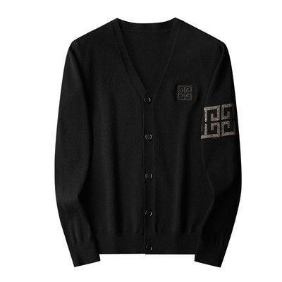 高级感春秋男士羊毛针织开衫外套