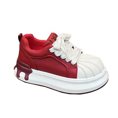 卓越名妆增高8CM春季新款厚底内增高贝壳头小白鞋小个子女鞋 N020