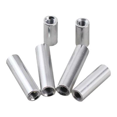 M2-2.5铝合金连接柱 双头螺丝杆内牙 支撑联接件圆形空心通孔螺母