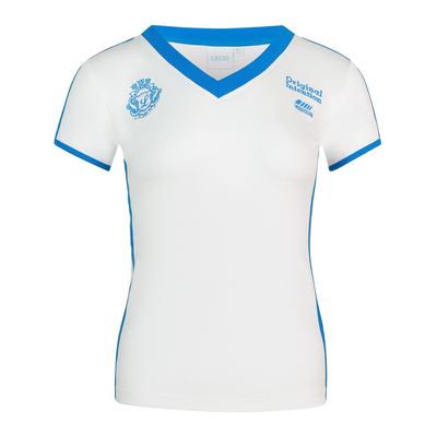 春夏V领刺绣勋章美式短袖T恤