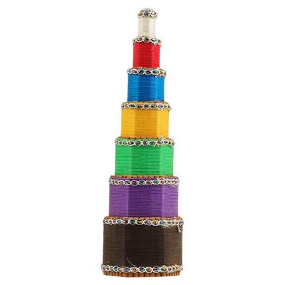 家用藏式五彩线香塔天然八供塔香