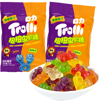 添加果汁口力扭扭虫软糖结婚喜糖