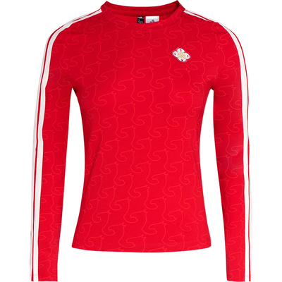 Adidas/阿迪达斯正品春秋女士运动新年款柔软修身长袖T恤KW4676