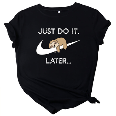 短袖街头常规印花纯棉女大码多色