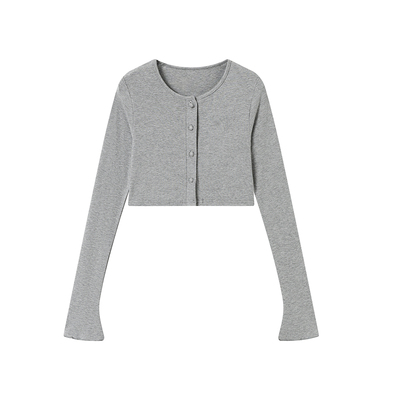 jazz烫钻十字架显瘦短款开衫外套