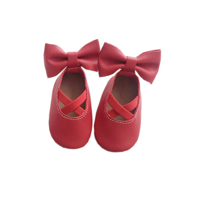bambibaby春秋宝宝牛皮蝴蝶公主学步鞋手工鞋百天周岁凉鞋
