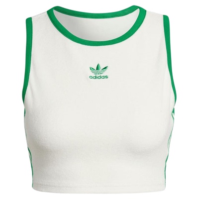 阿迪达斯三叶草经典短款修身休闲辣妹无袖背心上衣 JH0620 JH0622
