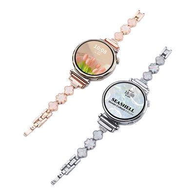 适用vivowatch5表带月光白智能手表多彩贝母个性腕带iqoowatch5通用辰夜黑精钢版ins风女款时尚手表星光手链