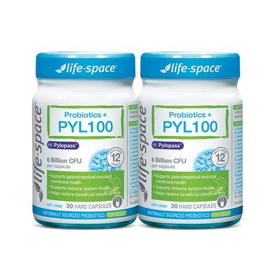 澳洲进口lifespace PYL100益生菌成人养胃调理胶囊2件装清新口气