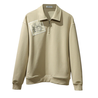 太平鸟男装polo领卫衣