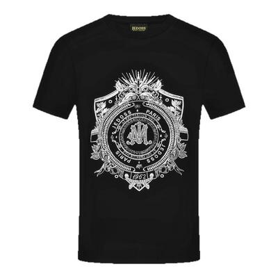 JEDOSS/爵迪斯男装春夏新款同心圆刺绣烫钻亮片短袖T恤AM028