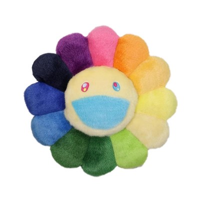 现货日本村上隆七彩毛绒靠垫沙发