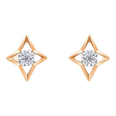 周生生璀璨之星钻石耳钉