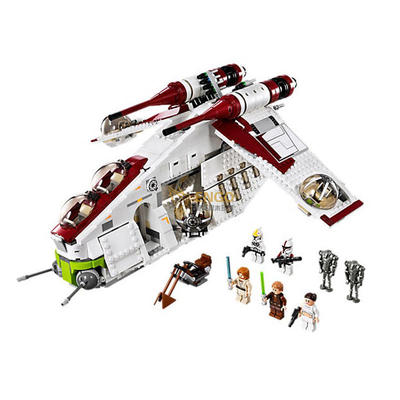 星球大战共和国炮艇积木拼装玩具