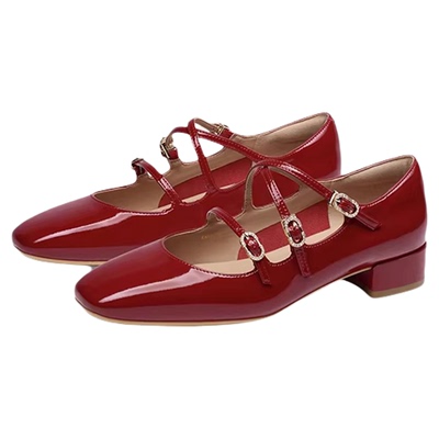 KISSCAT接吻猫法式复古玛丽珍鞋