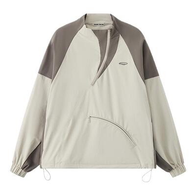 户外三防半拉链夹克拼接撞色软壳