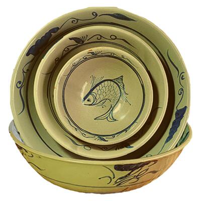 青花碗碗具手绘米饭碗家用纯手工