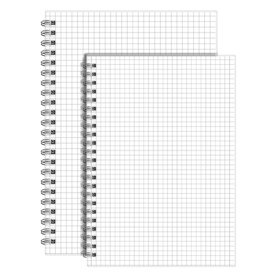 b5线圈本加厚小方格本网格本透明封面高颜值ins风a5小号侧翻活页本初中生高中生专用记事本大学生考研记录本