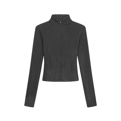 costustoot高领隐形拉链开衫长袖