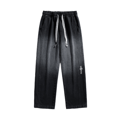 韦恩泽维尔拉链长裤渐变牛仔裤