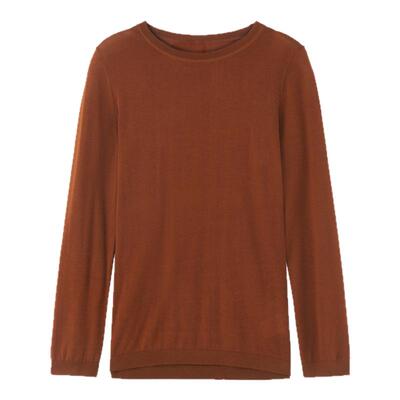 布景简约圆领针织衫女