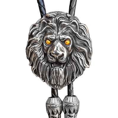 狮子头波洛领带金眼配饰