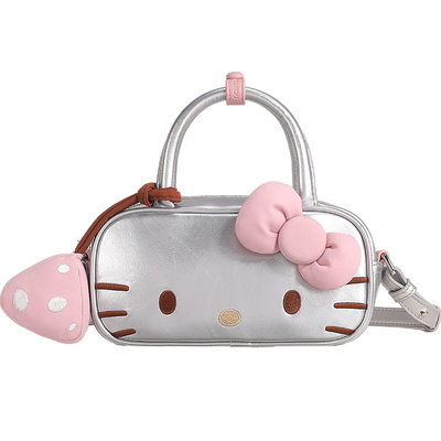 TOUTOUhellokitty三丽鸥可爱银色保龄球包包10岁女孩儿童生日礼物