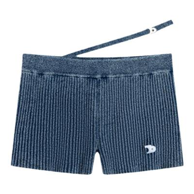 TheBlender针织绑带低腰短裤