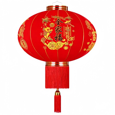 2026新年春节大红灯笼自建房灯笼
