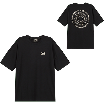 EA7阿玛尼宽松版圆领短袖T恤