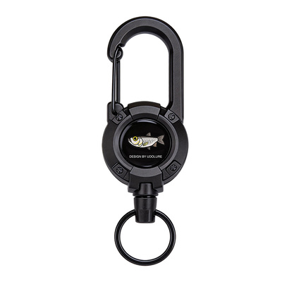 友渡伸缩扣路亚易拉扣钓鱼防丢绳钢丝绳户外登山露营战术钥匙扣