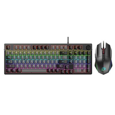 达尔优牧马人EK815PRO机械键盘鼠标套装有线电脑电竞游戏办公网吧