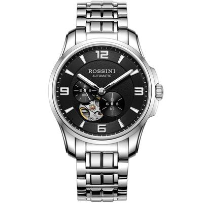 罗西尼镂空防水钨钢表带机械表