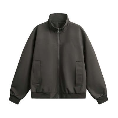 美式复古工装风短款立领飞行夹克