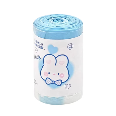 卡通蓝心兔一次性垃圾袋家用抽绳式拉圾袋厨房自动收口手提塑料袋