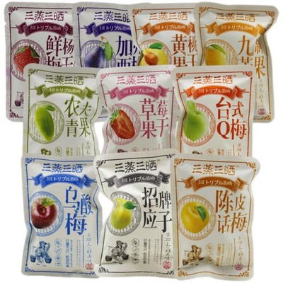 三蒸三晒蜜饯黄桃干陈皮话梅西梅