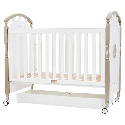 英氏婴儿床金色豪床0-6可拼榉木