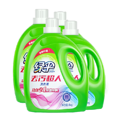 绿伞洗衣液4kg×4瓶×1组