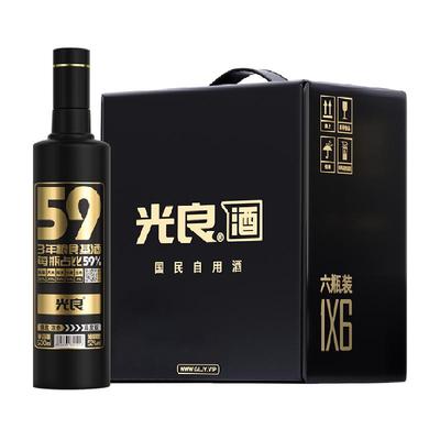 光良59浓香型白酒52度6瓶装