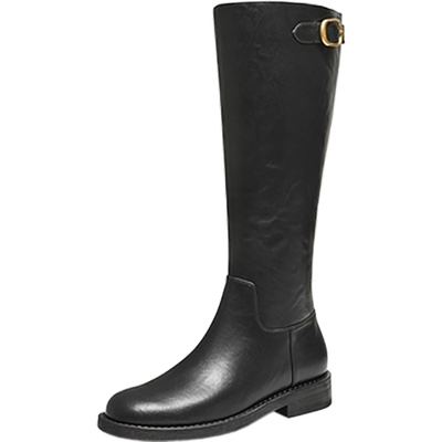 显瘦超模骑士靴大筒围长靴
