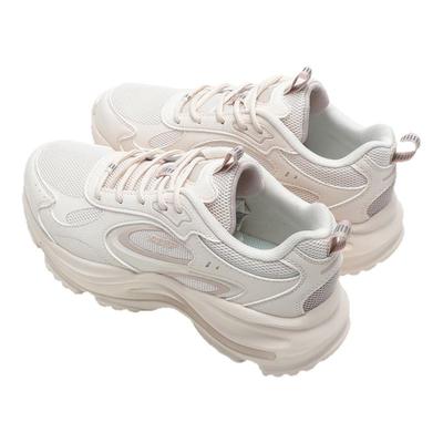 特步女鞋厚底老爹鞋2025年冬季新款官方旗舰店正品透气休闲运动鞋