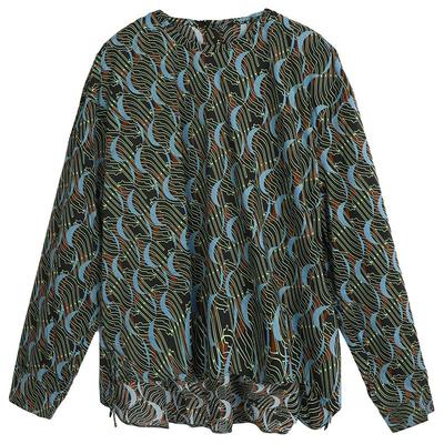 时尚印花薄款圆领长袖