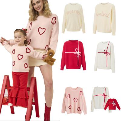 T 24740 Valentine Heart Jacquard Sweater 提花爱心毛衣 代