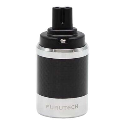 古河碳纤八字尾电源线接头音响功放两圆孔插头发烧电源尾插 8字尾