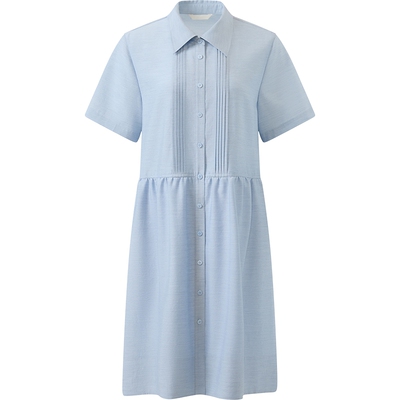 播简约通勤短袖连衣裙