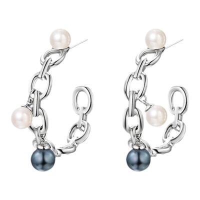 金属链条设计耳钉时尚个性耳环